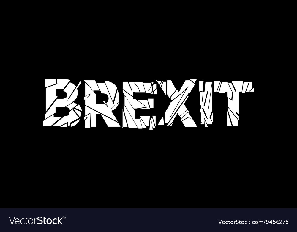 Word brexit the two options and the date Vector Image Word brexit the two options and the date Vector Image