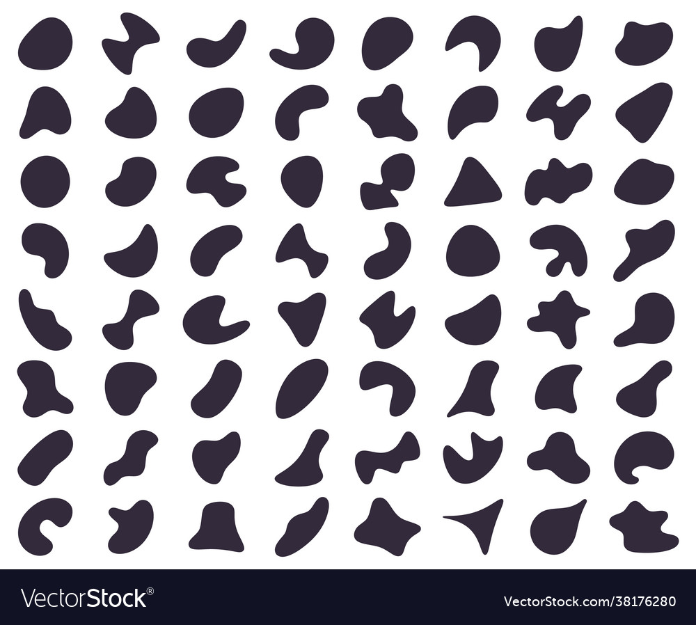 Abstract shapes random blob shapes liquid ink Vector Image