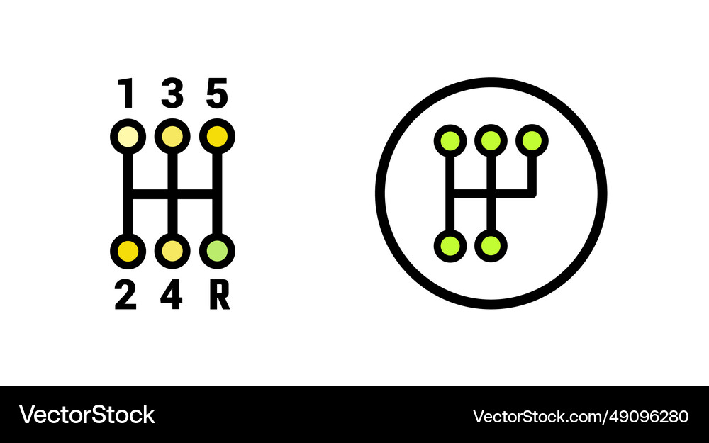 Gear box icon lineal color Royalty Free Vector Image