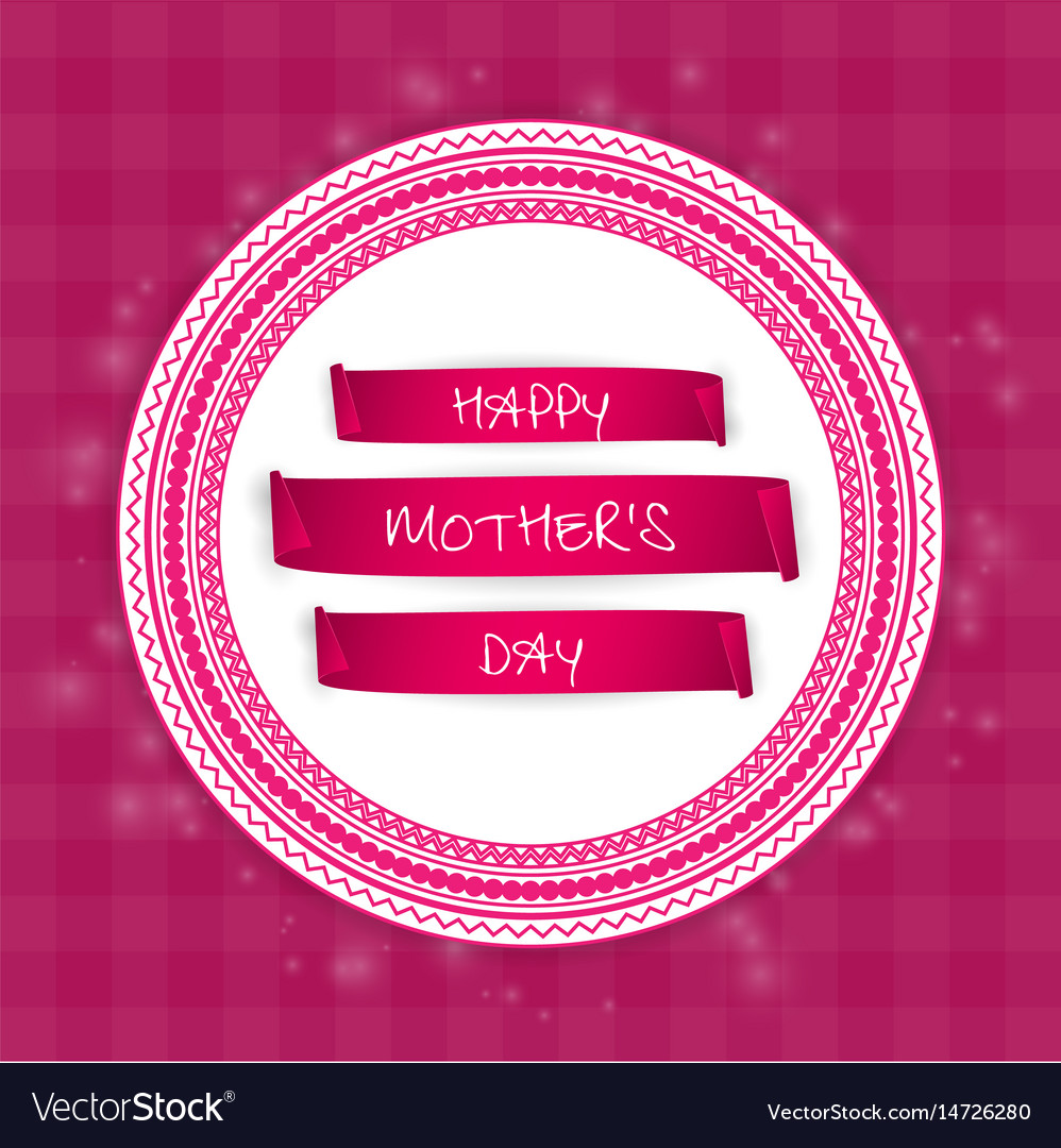 Happy Mothers Day Greeting Card Royalty Free Vector Image