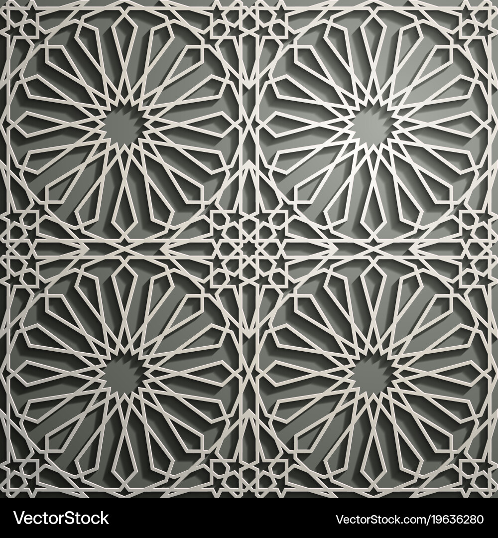 Islamic ornament persian motiff 3d Royalty Free Vector Image