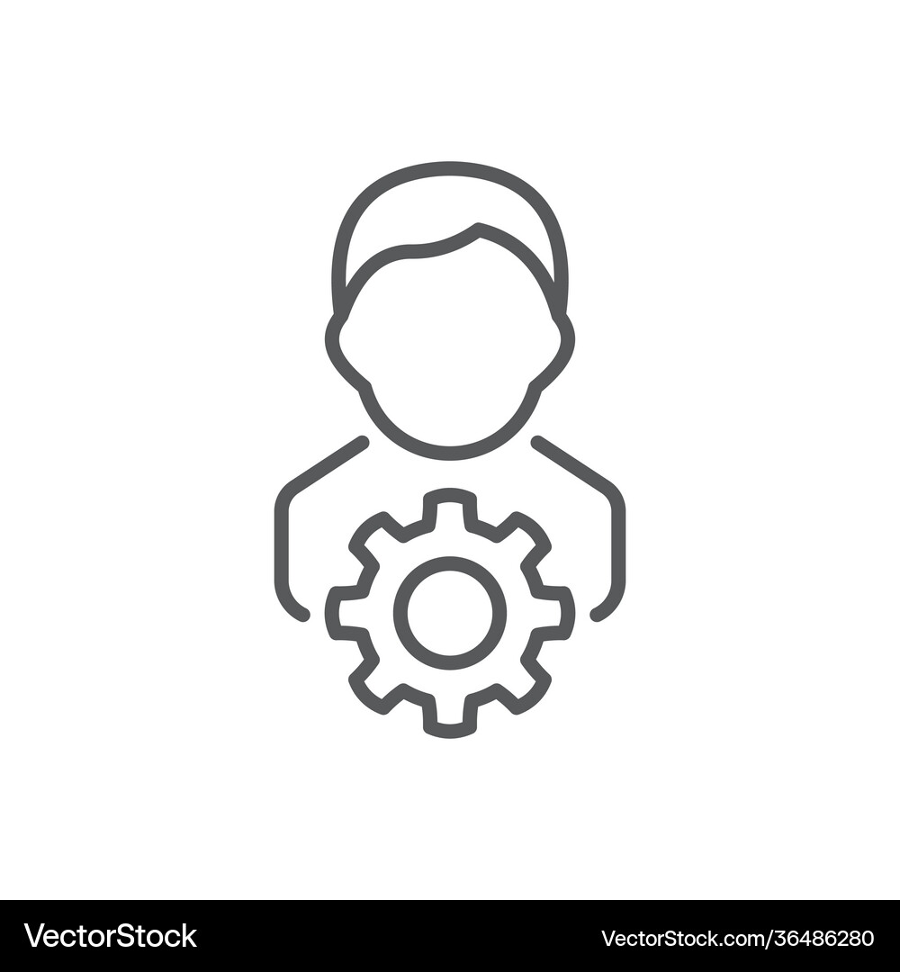 Professional services icon color line outline Vector Image