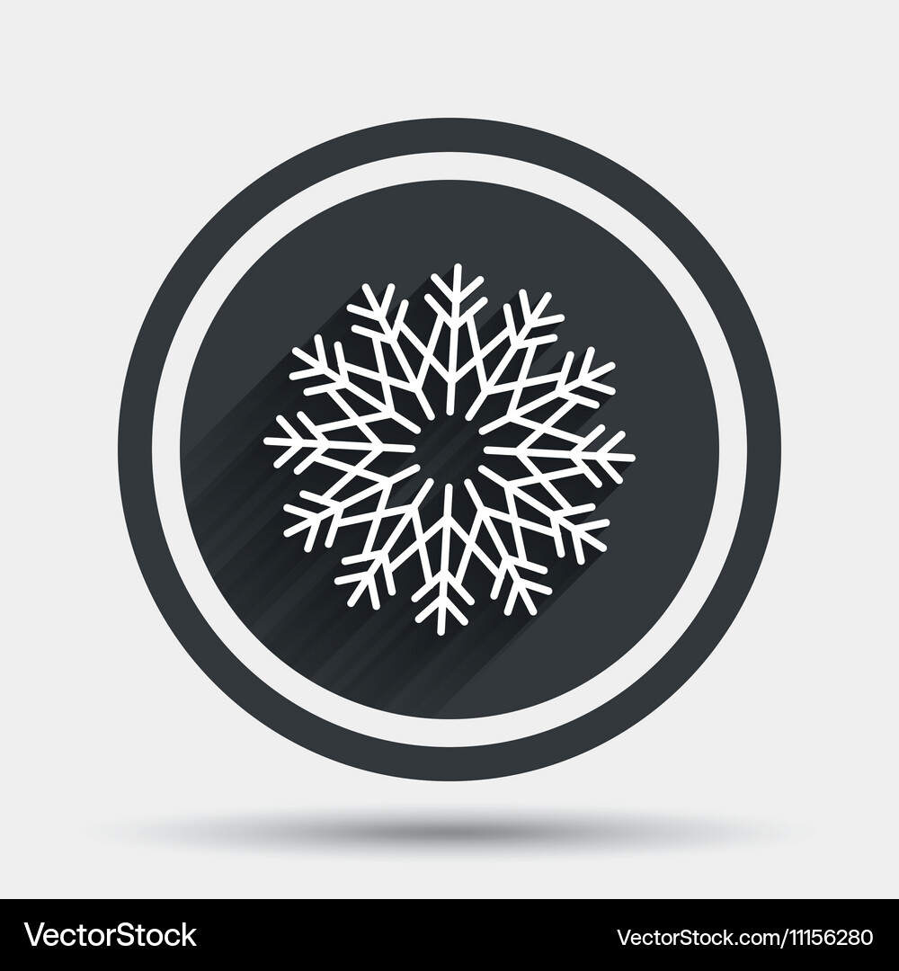 Snowflake artistic sign icon air conditioning Vector Image