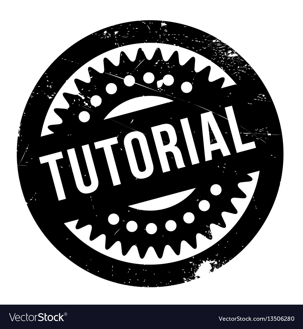 Tutorial rubber stamp Royalty Free Vector Image