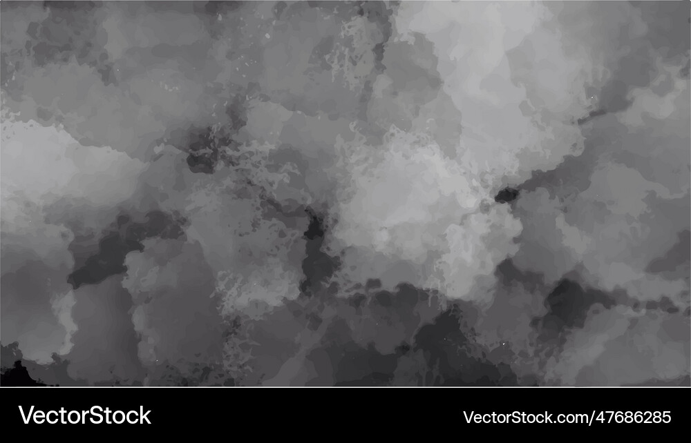 Abstract black watercolor backgroundhand painted Vector Image