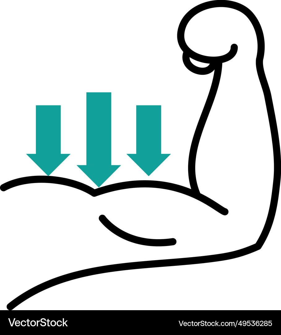 Anorexia icon about muscle loss Royalty Free Vector Image