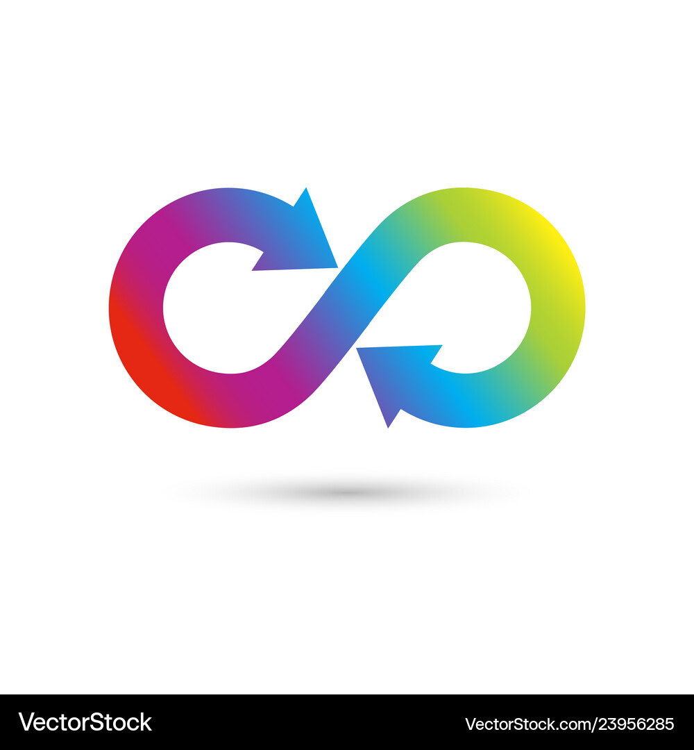 Concept of eternity logo Royalty Free Vector Image