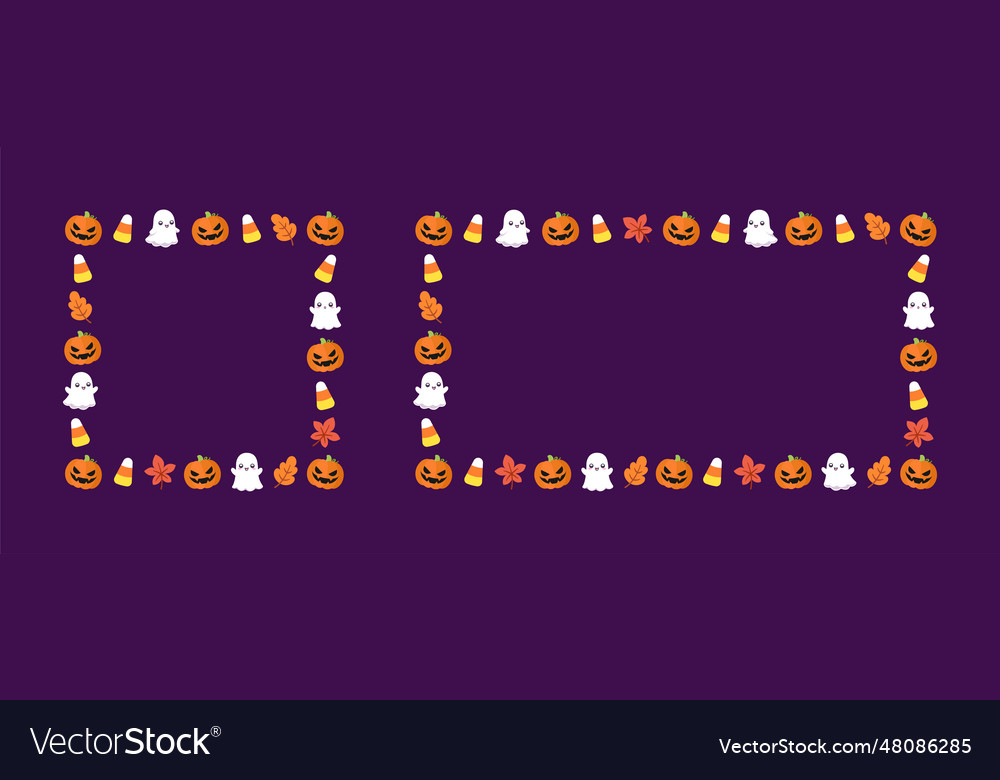 Cute square and rectangle halloween frame Vector Image