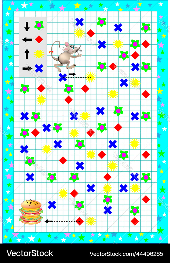Educational page for children on a square paper Vector Image