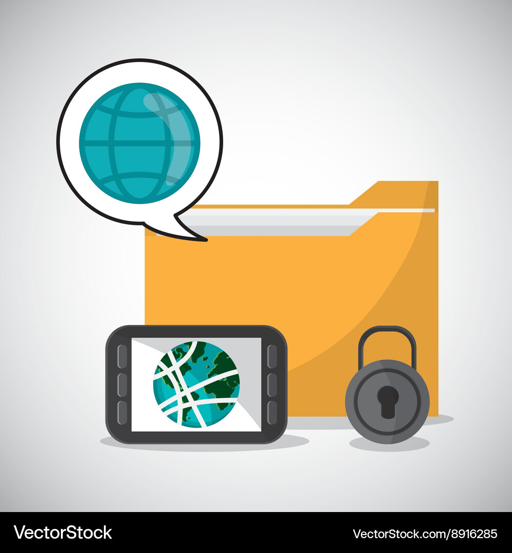File design online concept isolated Royalty Free Vector