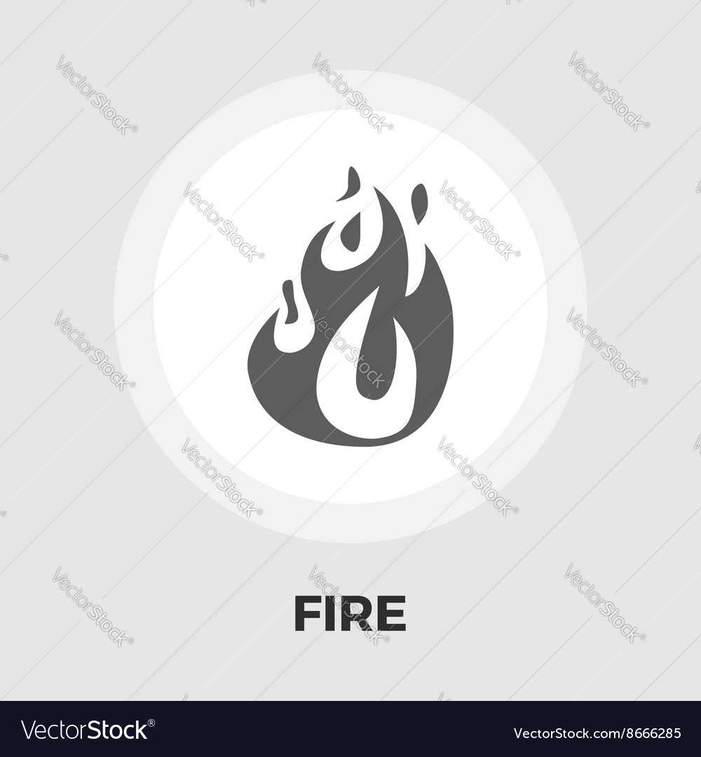 Fire flat icon Royalty Free Vector Image - VectorStock