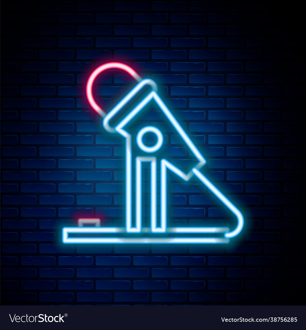 Glowing neon line microphone icon isolated Vector Image Glowing neon line microphone icon isolated Vector Image