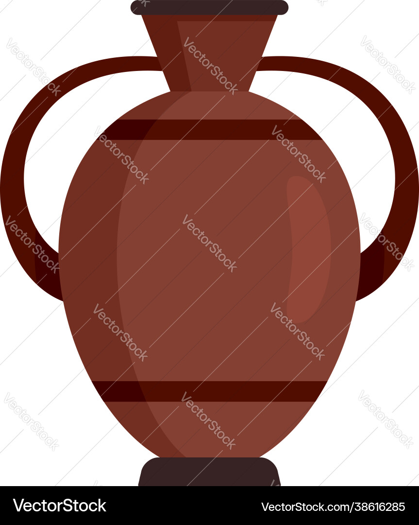 Greek water jug icon flat isolated Royalty Free Vector Image
