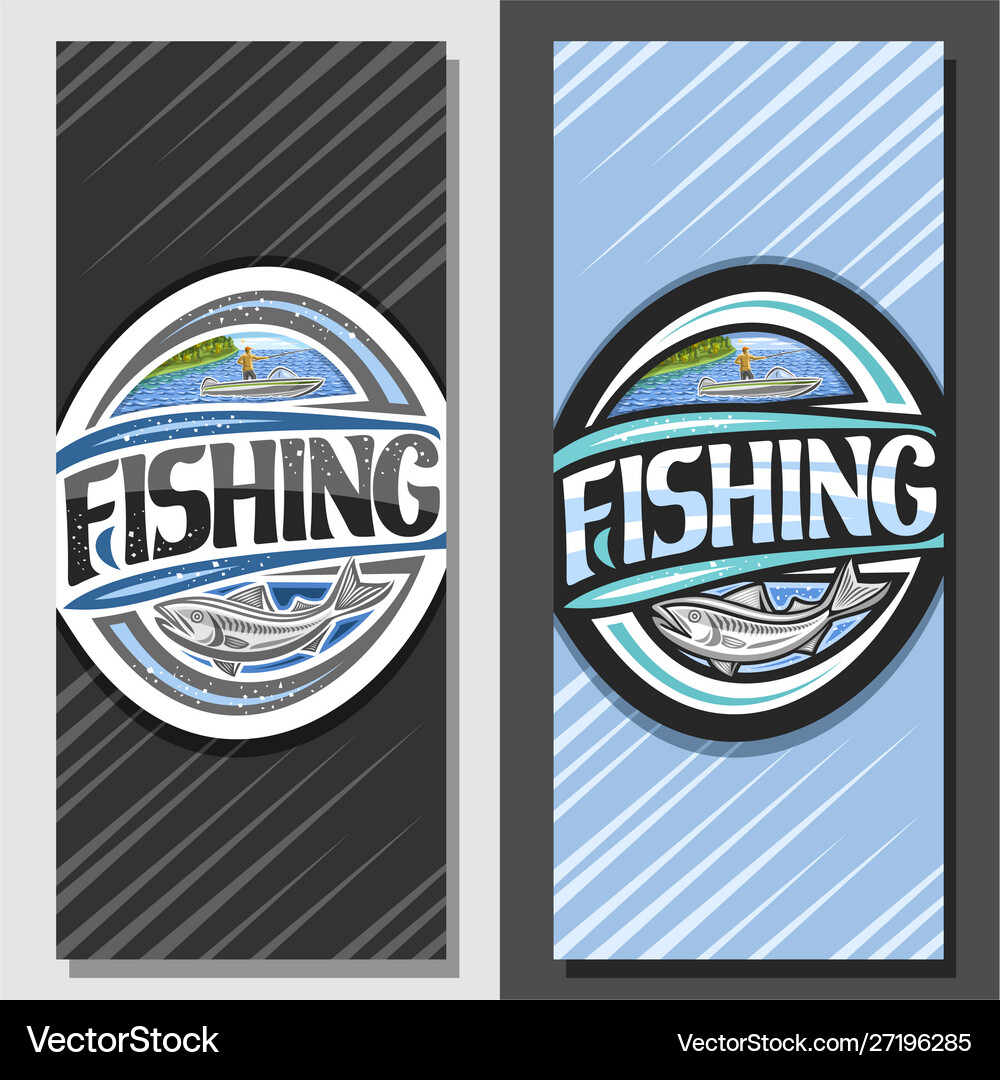 Layouts for fishing Royalty Free Vector Image - VectorStock