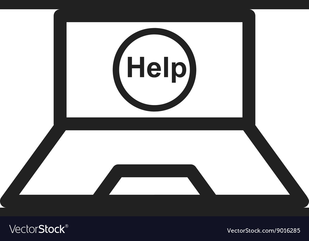 Online help Royalty Free Vector Image - VectorStock