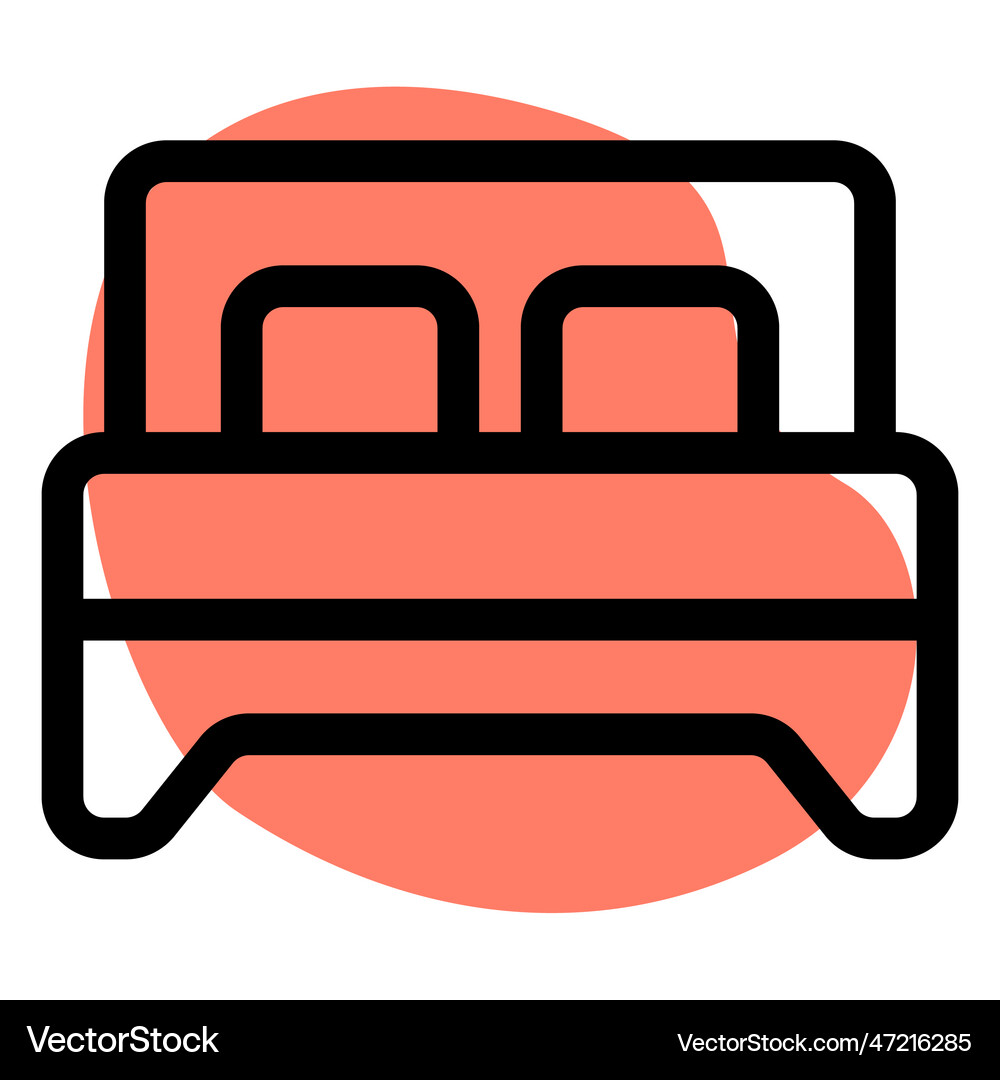 Wooden bed for room interior Royalty Free Vector Image