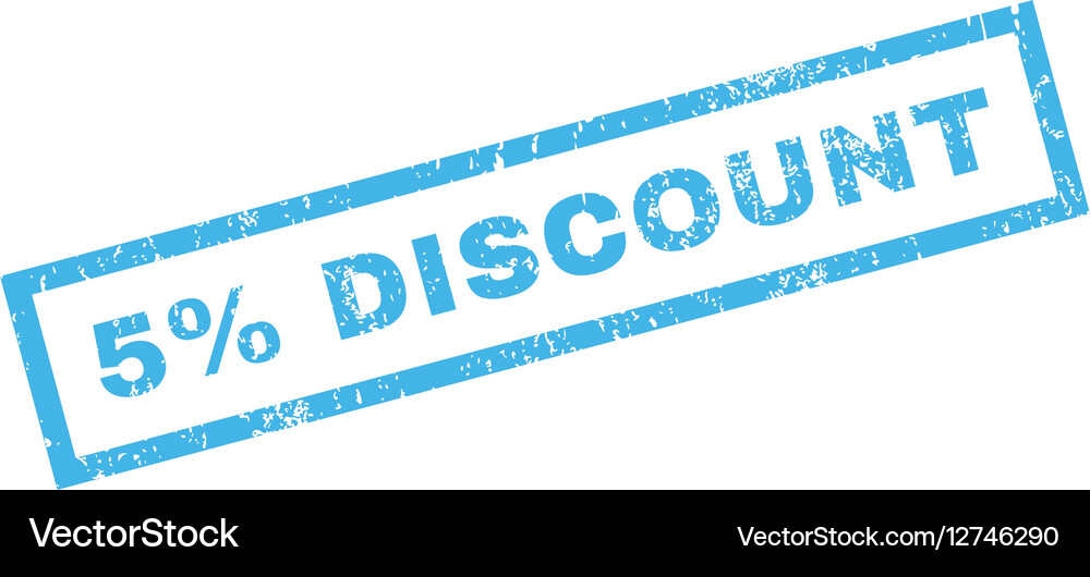 5 percent discount rubber stamp Royalty Free Vector Image