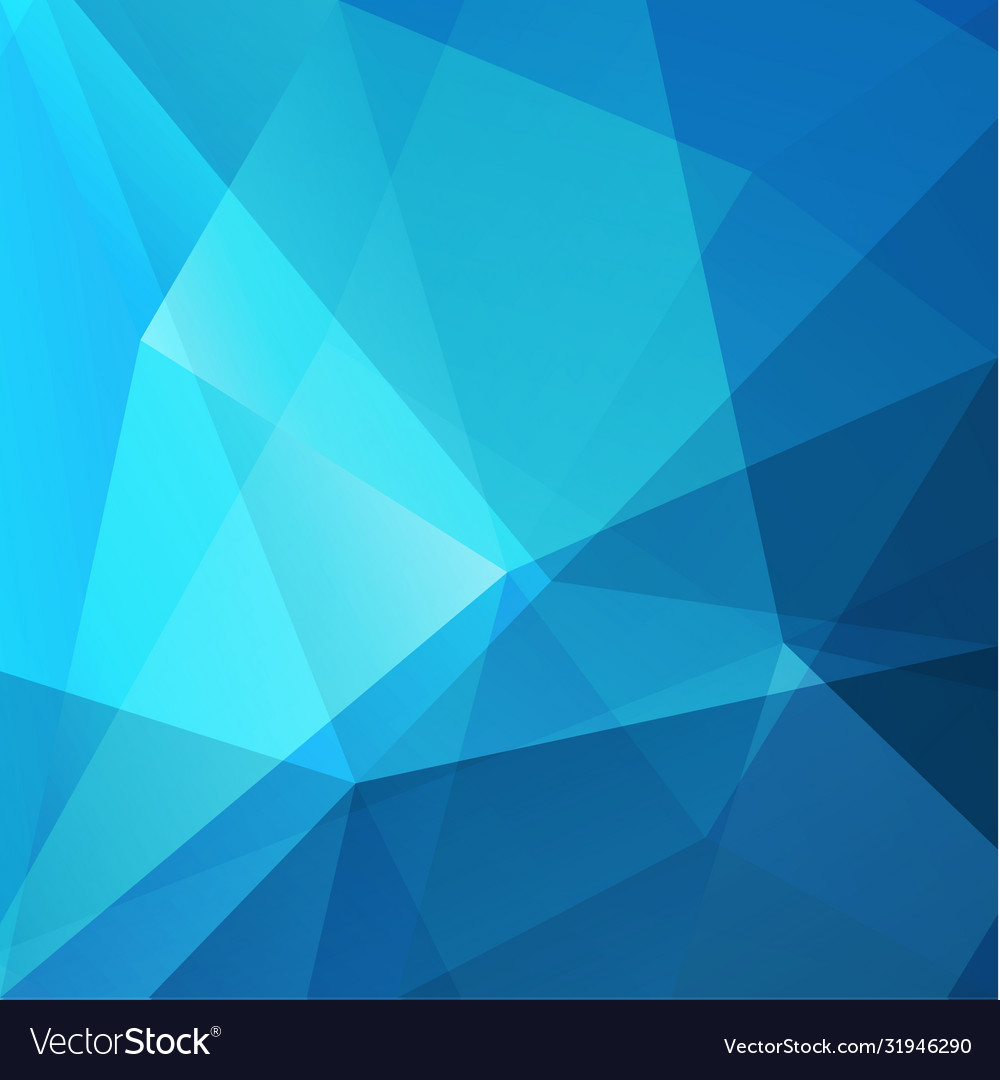 Abstract blue geometric triangles background Vector Image