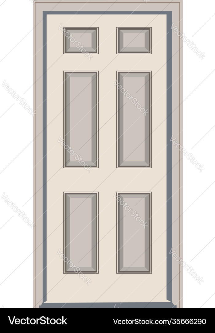 House door on a white background Royalty Free Vector Image
