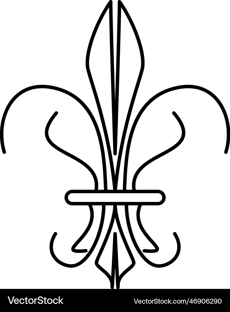 Isolated abstract lys flower symbol icon Vector Image