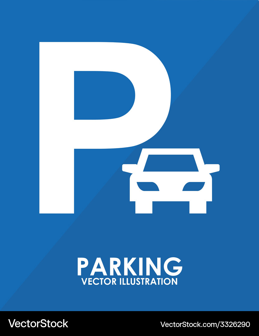 Parking Symbols and Icons Royalty Free Vector Image