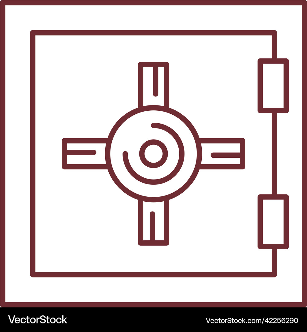 Safe icon bank money box under lock Royalty Free Vector