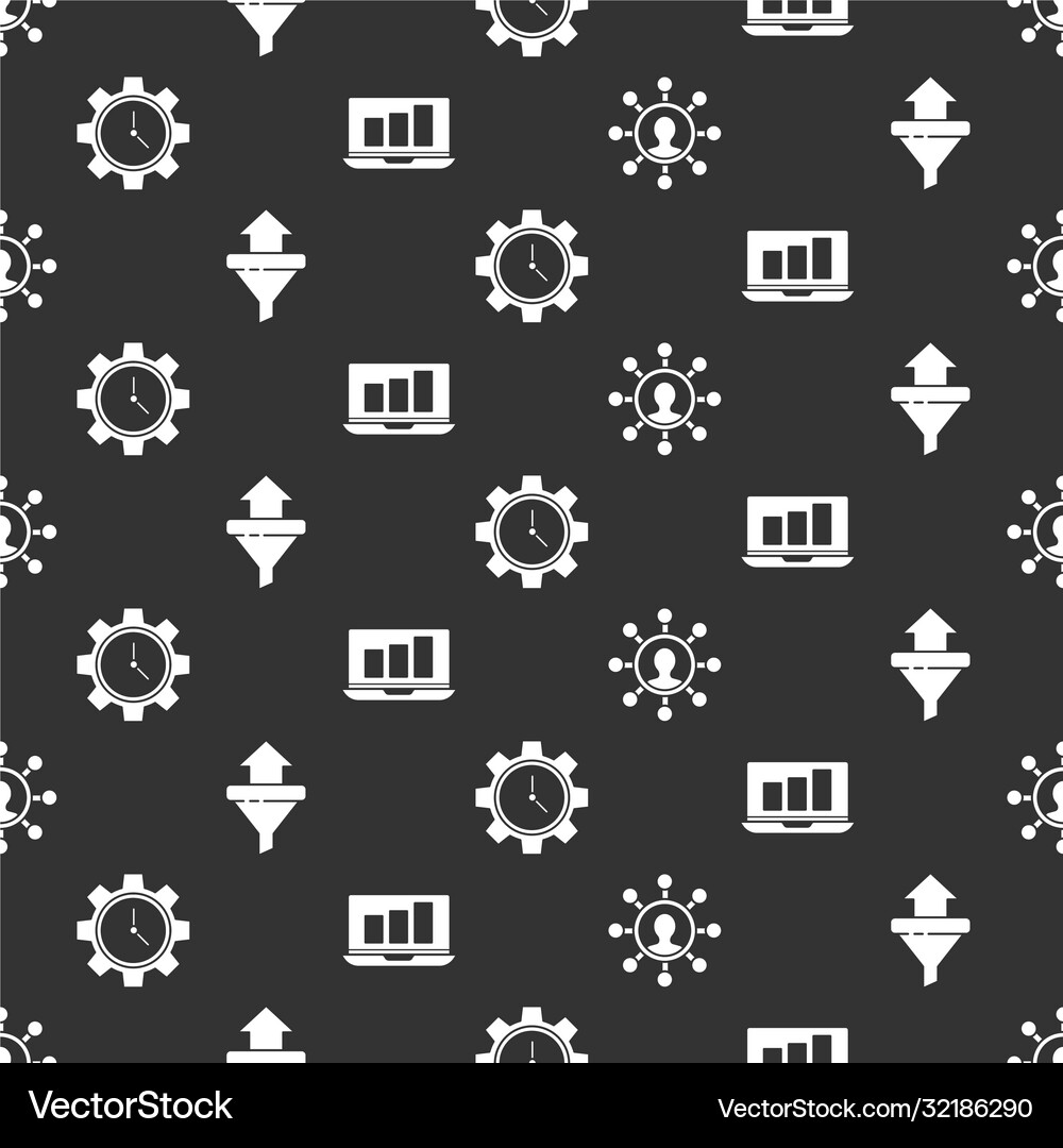 Set business network and communication sales Vector Image