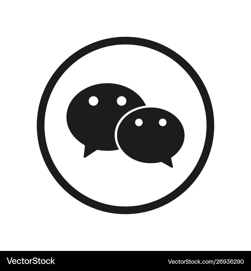 Social media symbol wechat Royalty Free Vector Image