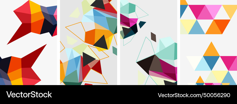 Triangle geometric abstract backgrounds Royalty Free Vector