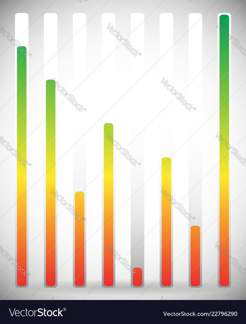 Vertical level indicator set with color code Vector Image