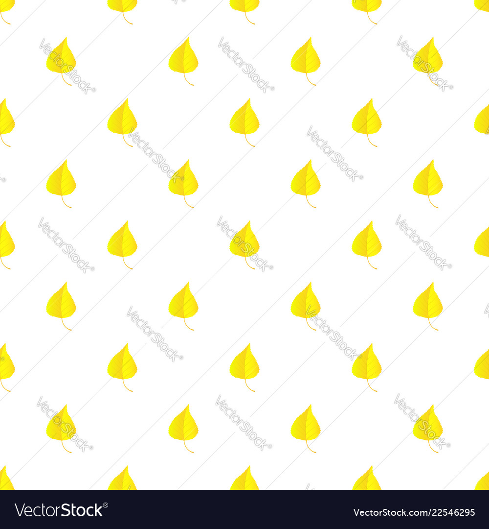 Birch leaf pattern seamless Royalty Free Vector Image