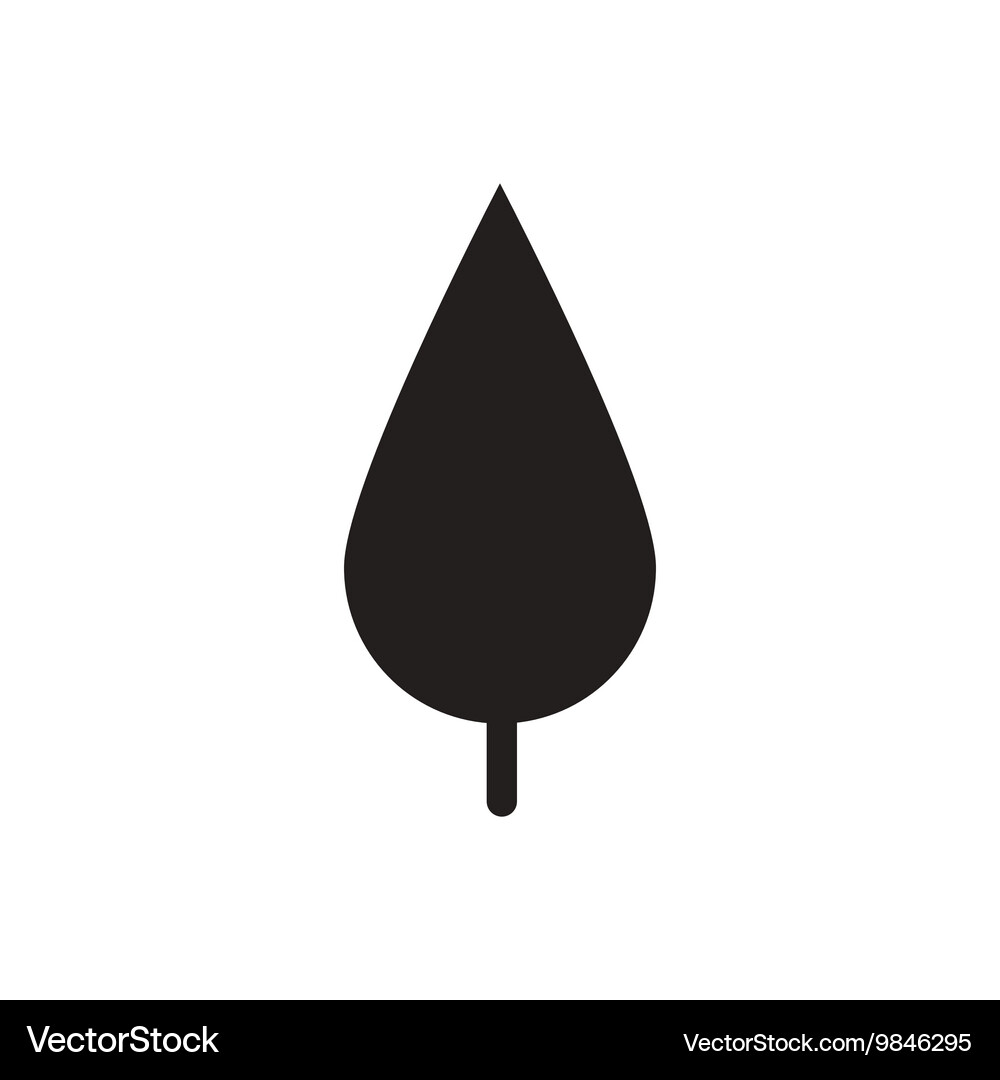 Black icon on white background tree leaf Vector Image