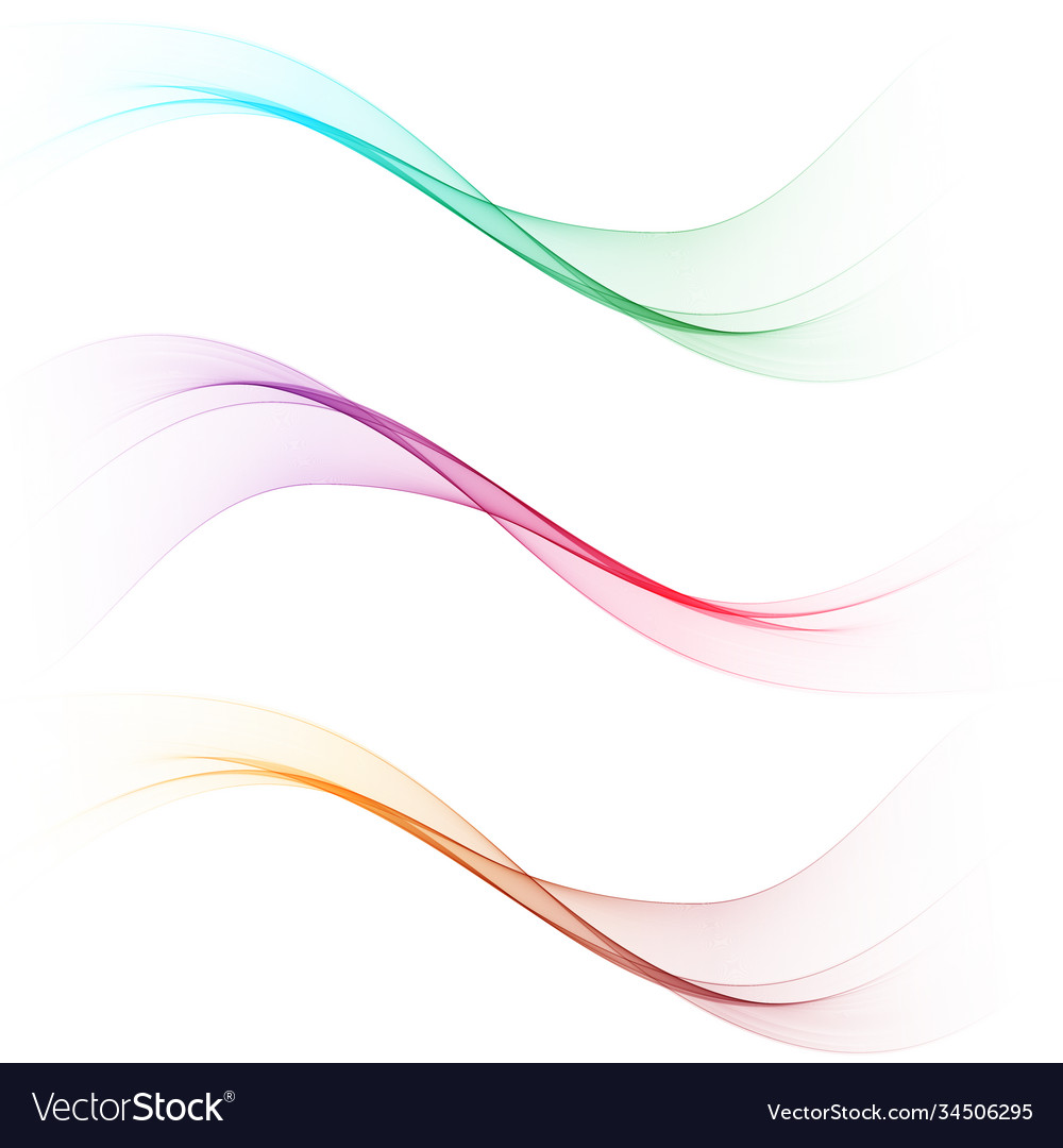 Colored abstract waves banner layout Royalty Free Vector
