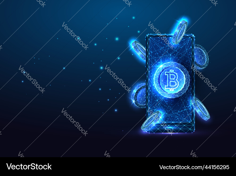 Concept of bitcoin online payment cryptocurrency Vector Image