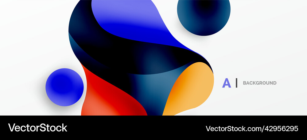 Flowing geometric shapes minimalist abstract Vector Image