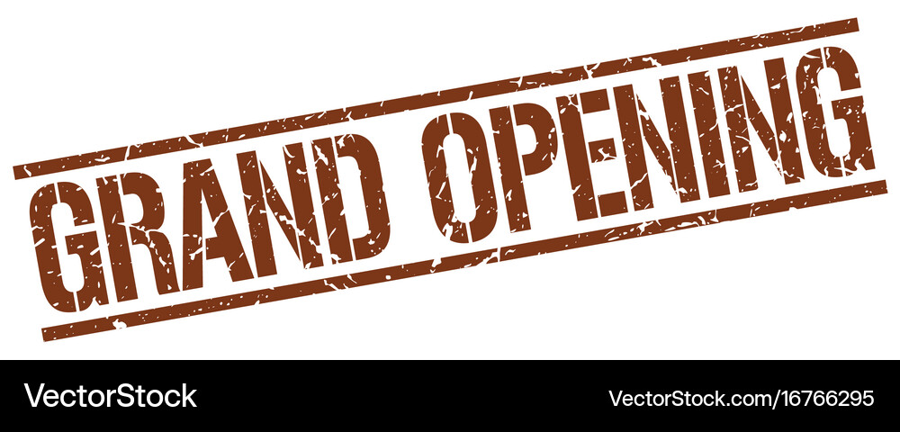 Grand opening stamp Royalty Free Vector Image - VectorStock