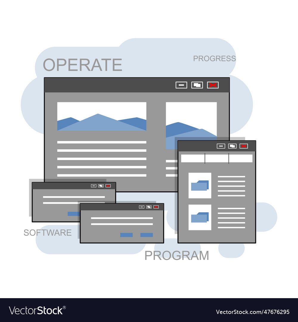 Is opening a program Royalty Free Vector Image