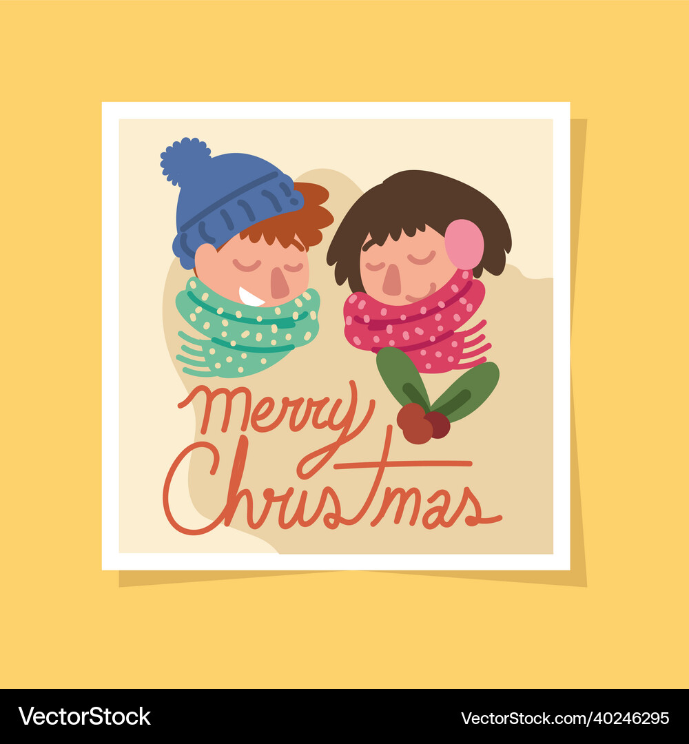 Merry christmas invitation card Royalty Free Vector Image