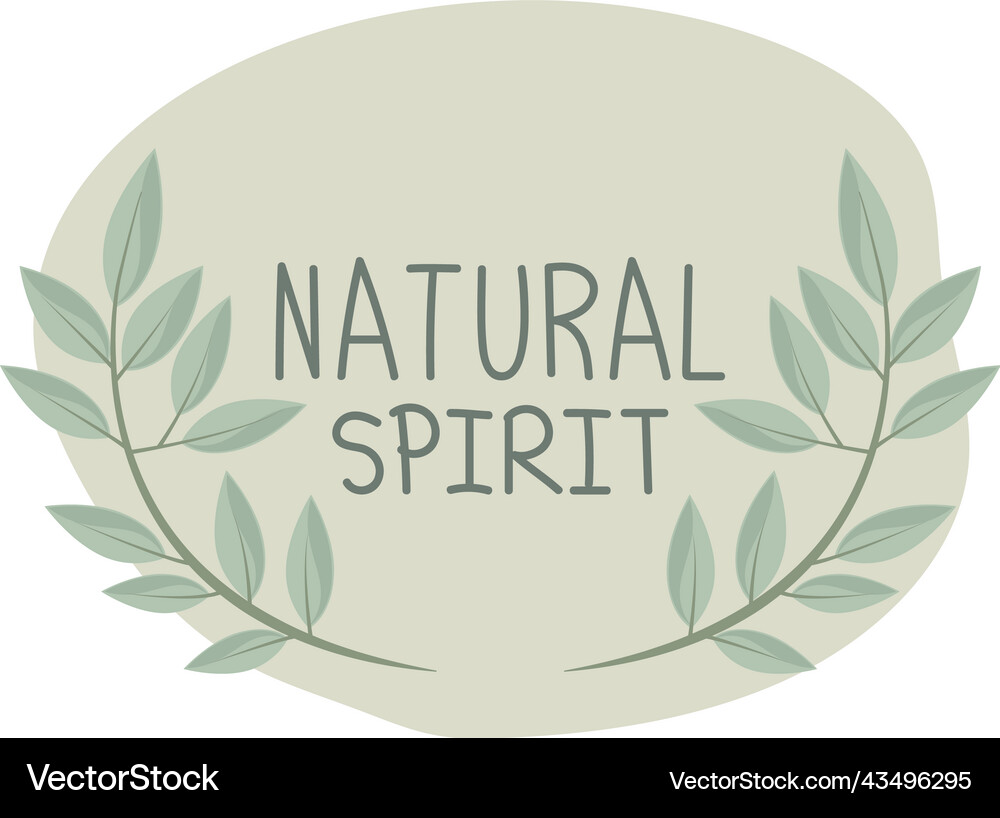 Natural spirit leaves Royalty Free Vector Image