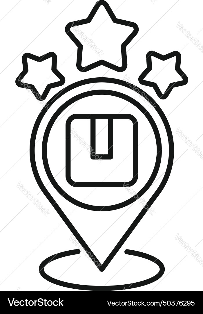 Parcel product location icon outline event Vector Image