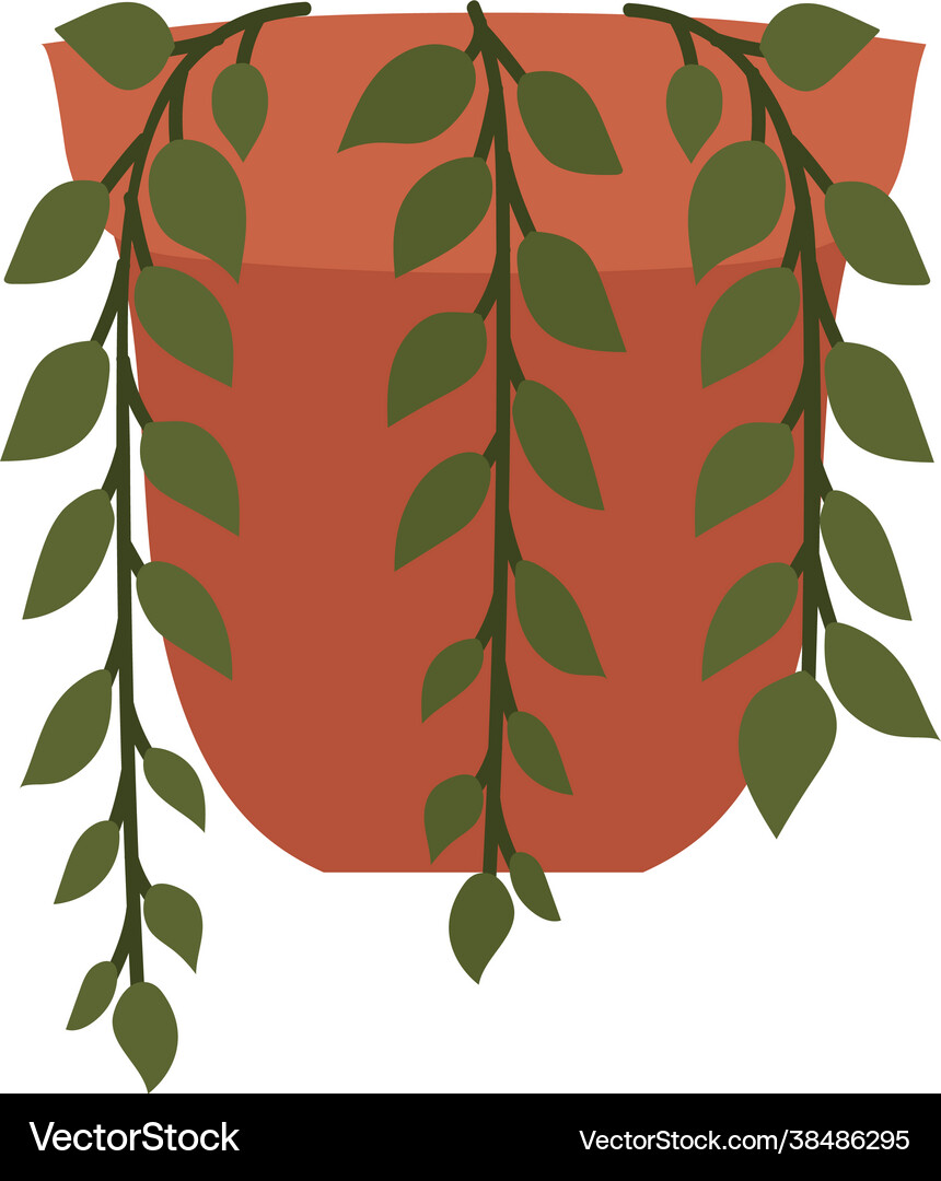 Plant with vase Royalty Free Vector Image - VectorStock