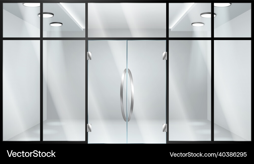 Store front facade view from outside to shop Vector Image