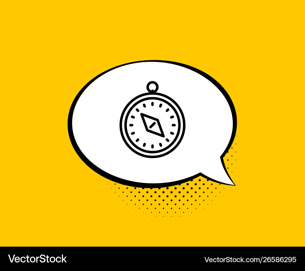 Travel compass line icon trip sign Royalty Free Vector Image