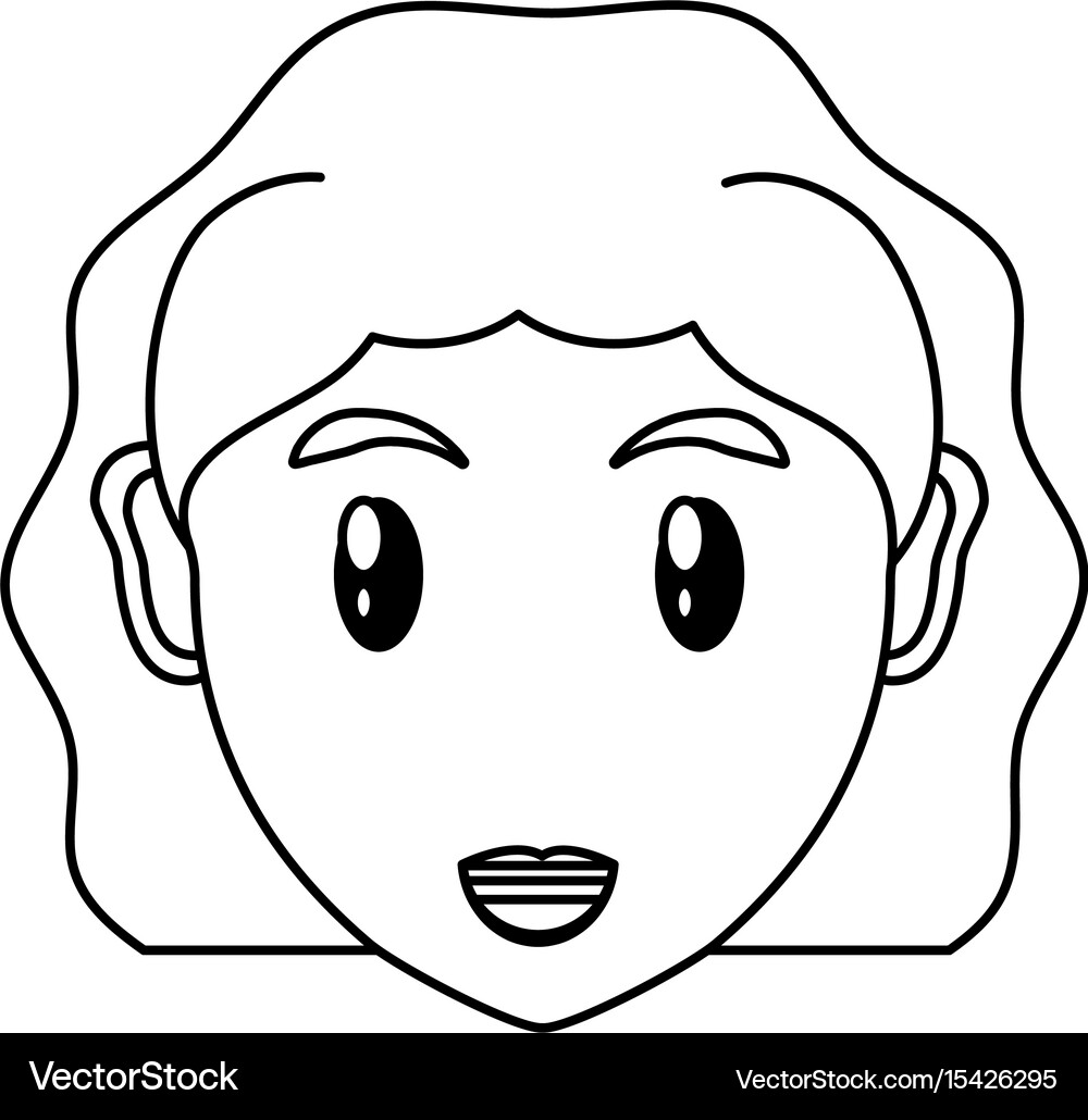 Woman face cartoon Royalty Free Vector Image - VectorStock