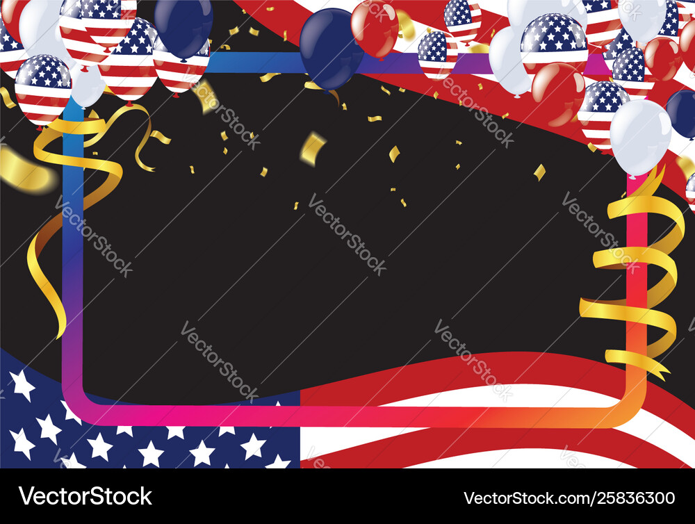 4th july usa independence day template Royalty Free Vector