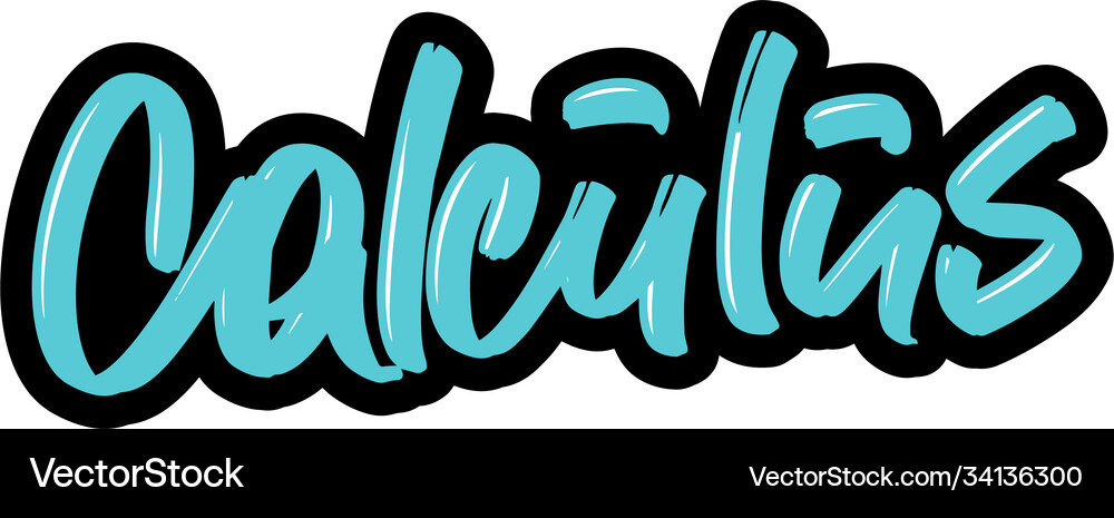 Calculus hand drawn modern brush lettering Vector Image