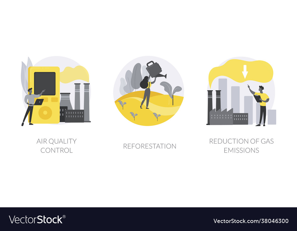 Containment global warming abstract concept Vector Image
