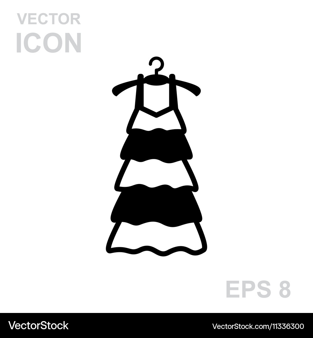 Dress on a hanger Royalty Free Vector Image - VectorStock