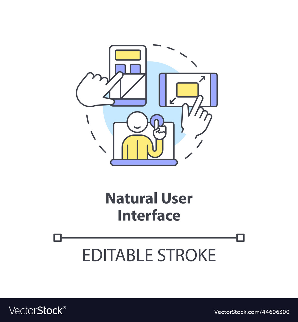 Natural user interface concept icon Royalty Free Vector