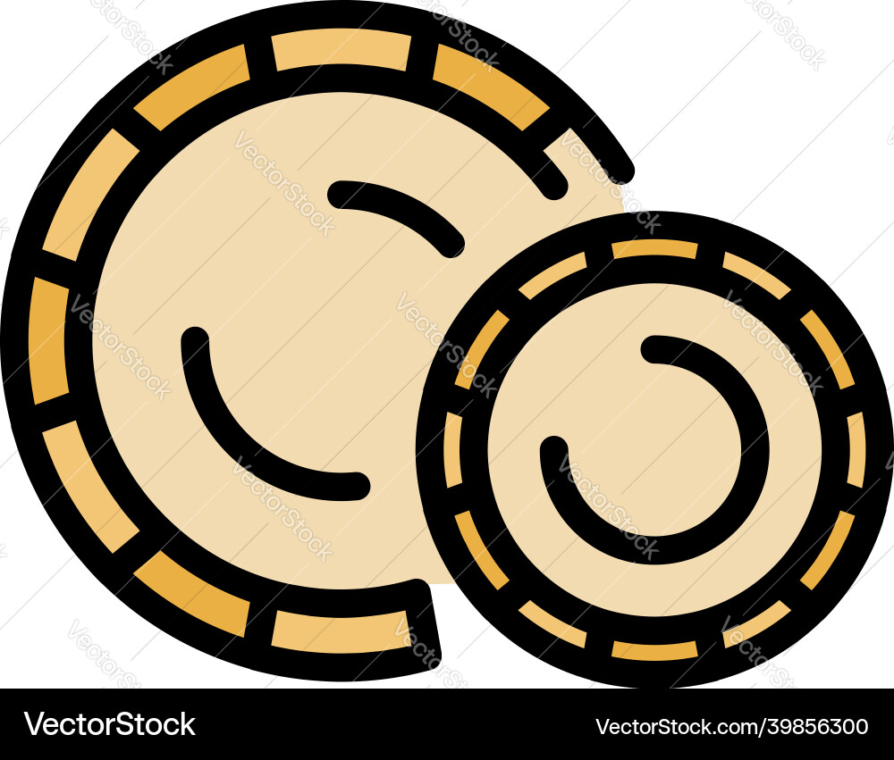 Plastic plates icon color outline Royalty Free Vector Image